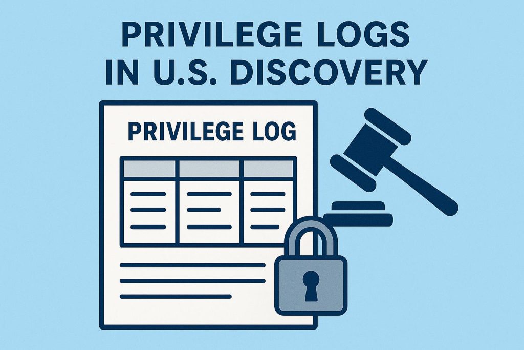 Privilege Logs in U.S. Discovery